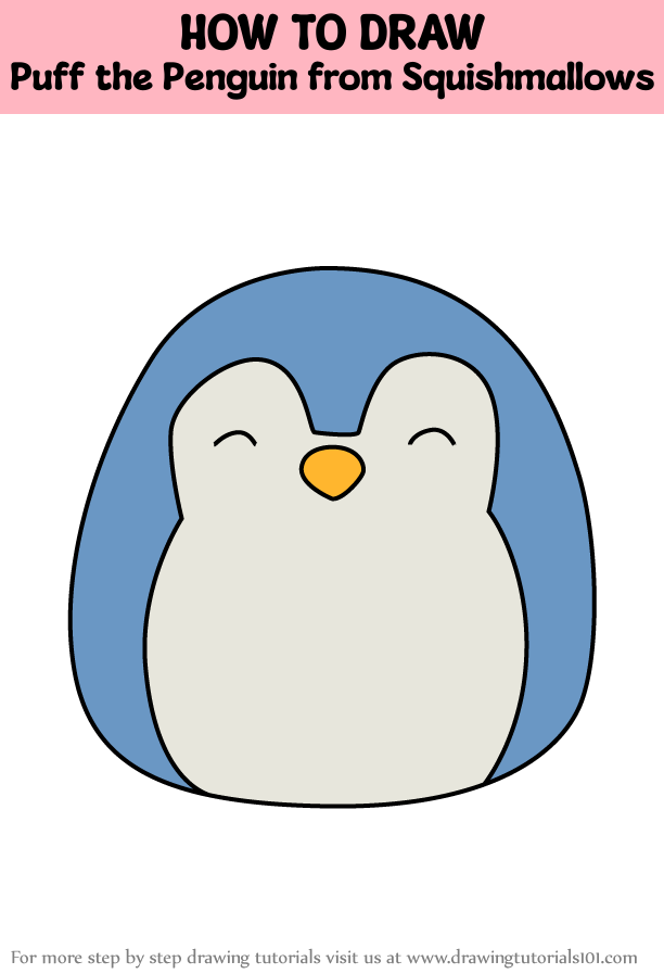 How to Draw Puff the Penguin from Squishmallows (Squishmallows) Step by ...