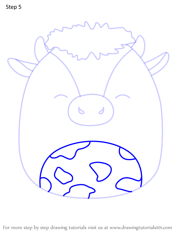 How to Draw Quinick the Cow from Squishmallows (Squishmallows) Step by ...