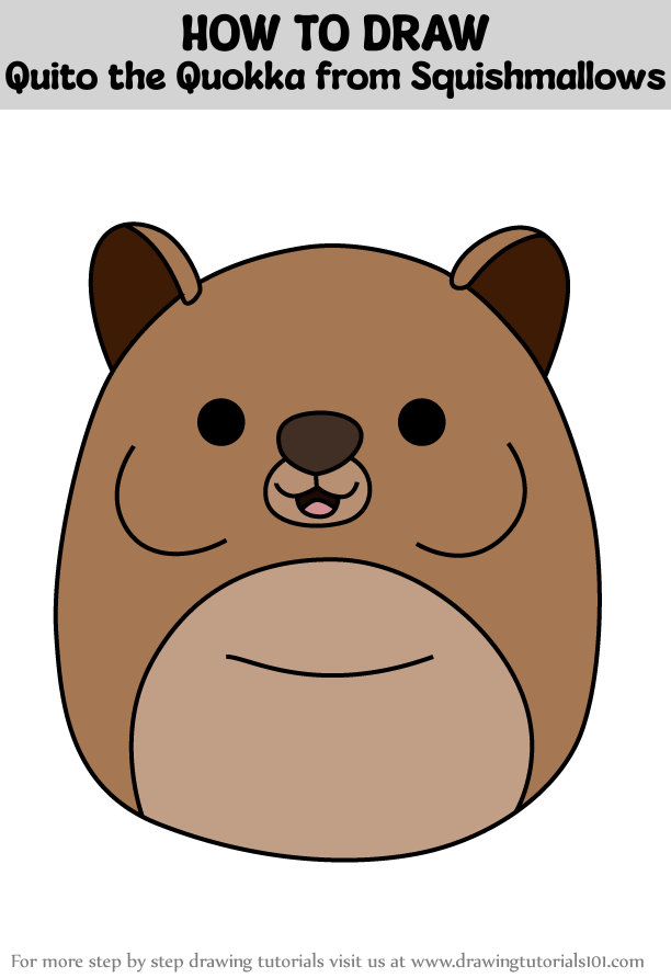 How to Draw Quito the Quokka from Squishmallows (Squishmallows) Step by ...