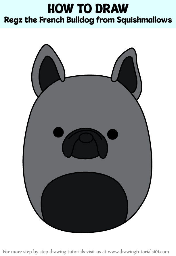 How to Draw Regz the French Bulldog from Squishmallows (Squishmallows ...