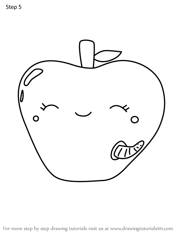 How to Draw Ressie the Apple from Squishmallows (Squishmallows) Step by ...