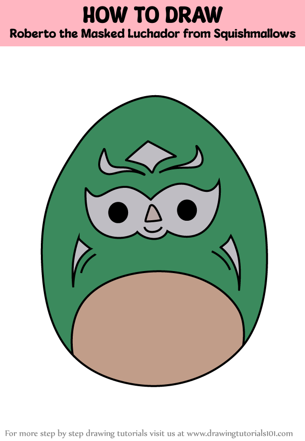 How to Draw Roberto the Masked Luchador from Squishmallows ...