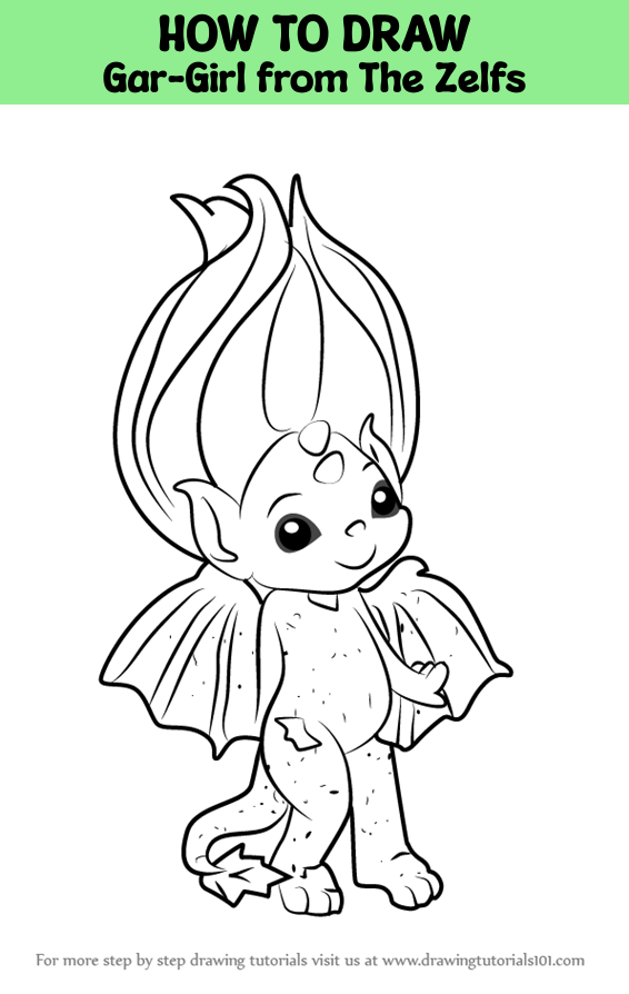 How to Draw Gar-Girl from The Zelfs (The Zelfs) Step by Step ...