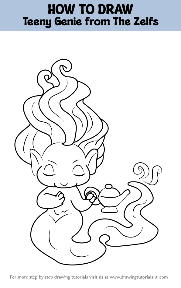 How to Draw Teeny Genie from The Zelfs (The Zelfs) Step by Step ...