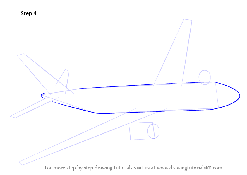 How to Draw Flying Boeing Aeroplane (Airplanes) Step by Step ...