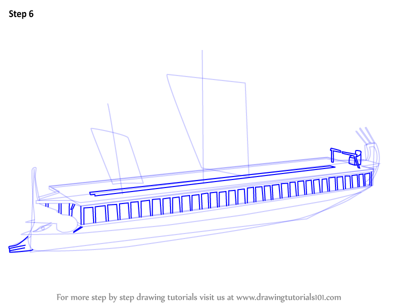 How to Draw Greek Trireme Ship (Battleships) Step by Step ...