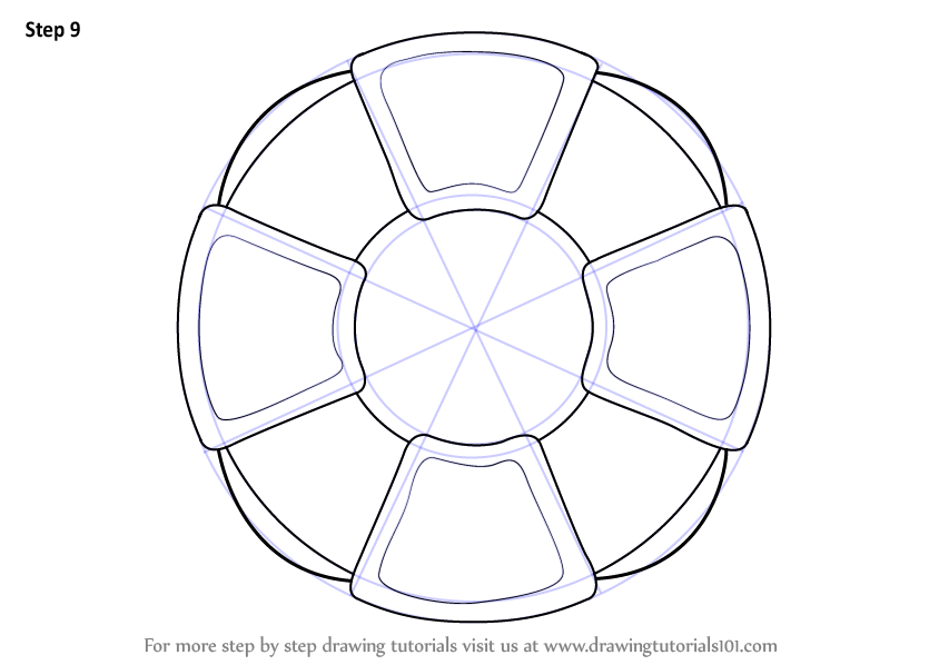 How to Draw a Lifesaver Wheel (Boats and Ships) Step by Step ...