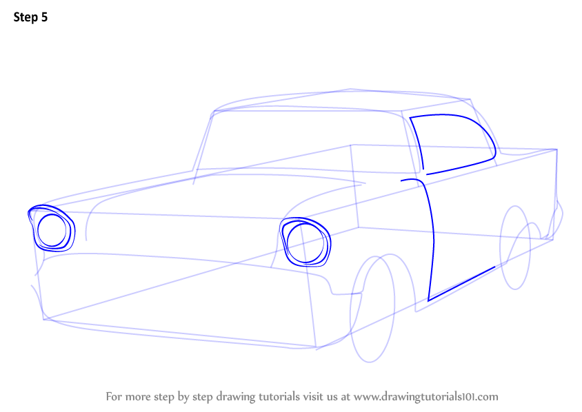 How to Draw a 1957 Chevy Bel Air (Cars) Step by Step ...