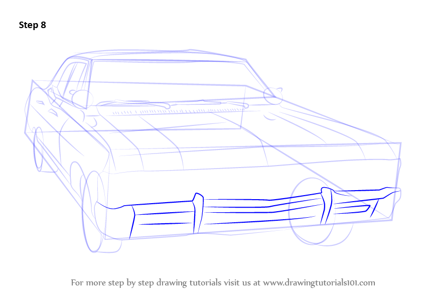 How to Draw a 1967 Chevy Impala (Cars) Step by Step ...