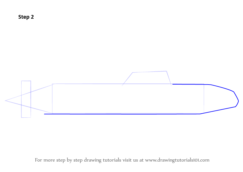 How to Draw a Submarine (Military) Step by Step | DrawingTutorials101.com