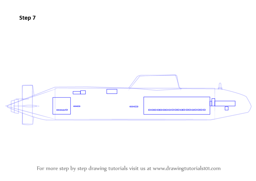 How to Draw a Submarine (Military) Step by Step | DrawingTutorials101.com