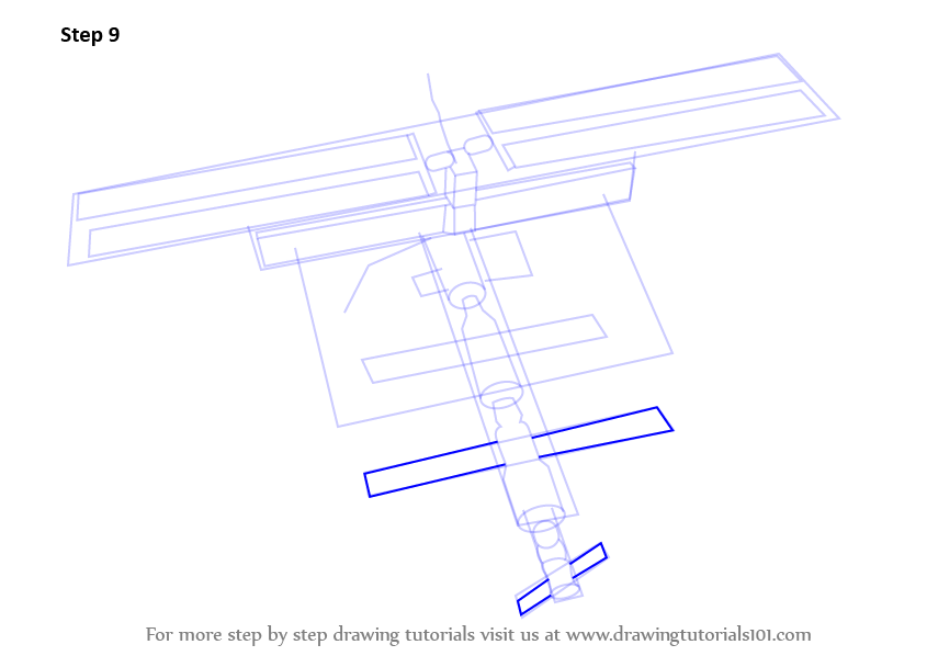 How to Draw a Space Station (Outer Space) Step by Step ...