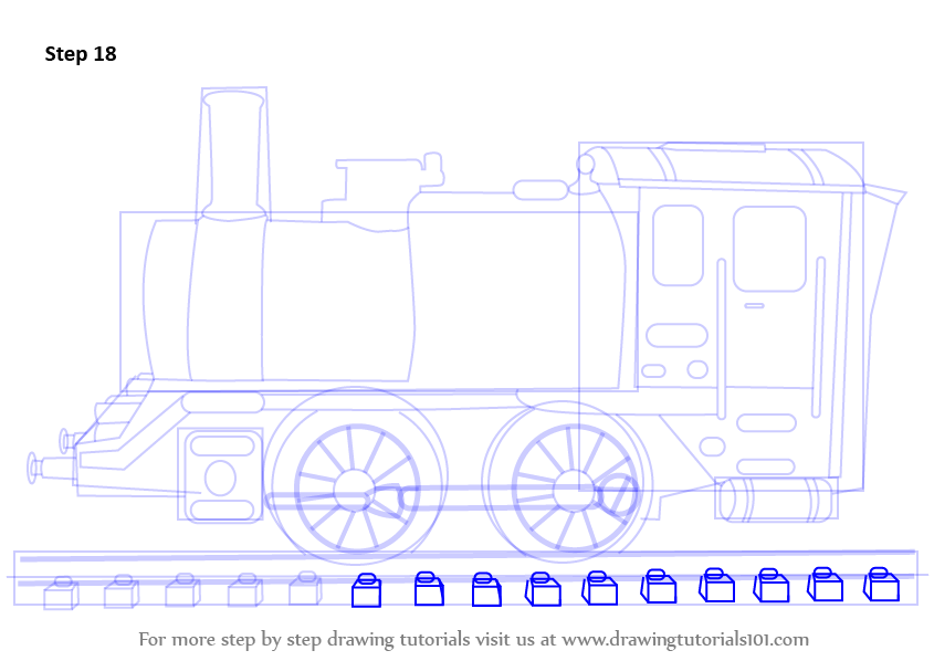 How to Draw Locomotive Steam Engine (Trains) Step by Step ...