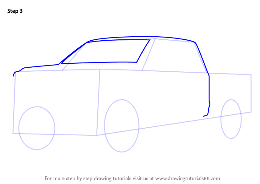 How to Draw Ford F350 (Trucks) Step by Step | DrawingTutorials101.com