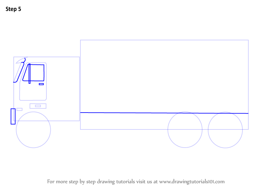 How to Draw a Truck (Trucks) Step by Step | DrawingTutorials101.com