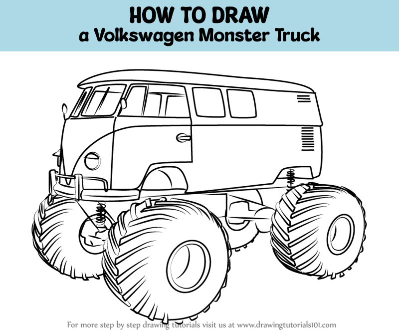 Monster Trucks Drawings How To Draw Monster Truck Easy Apps On