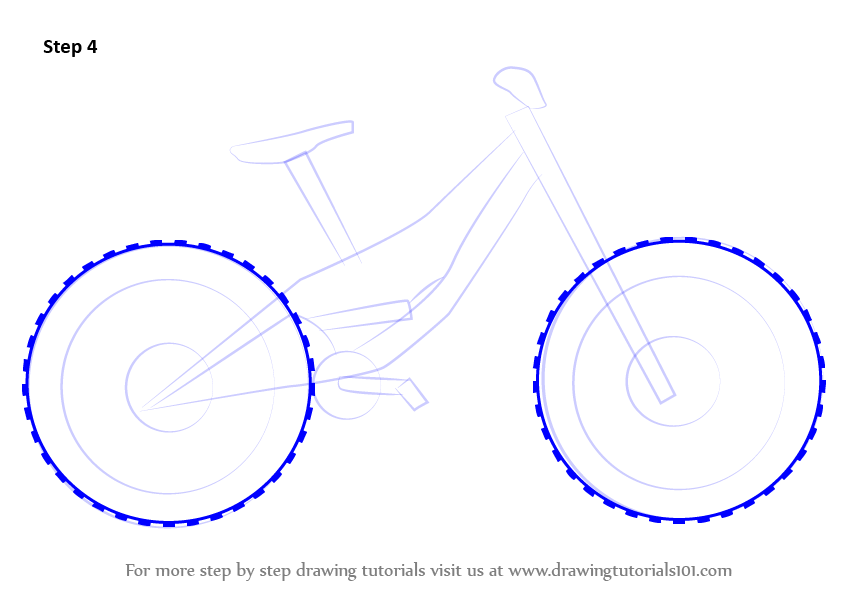How to Draw a Bicycle (Two Wheelers) Step by Step | DrawingTutorials101.com