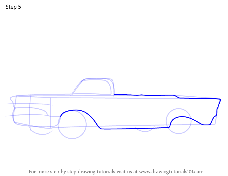 How to Draw 1957 Chevrolet Bel Air (Vintage) Step by Step ...