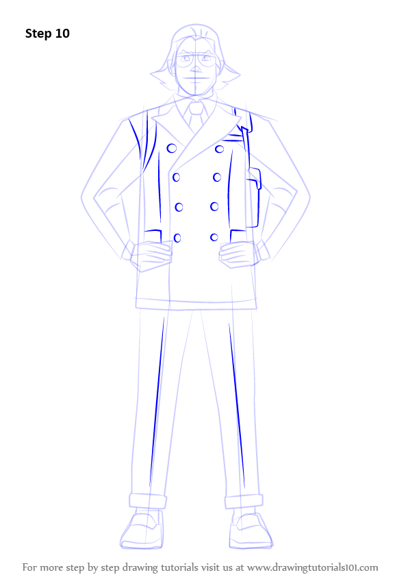 How to Draw Bobby Fulbright from Ace Attorney (Ace Attorney) Step by ...