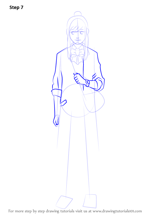 How to Draw Ema Skye from Ace Attorney (Ace Attorney) Step by Step ...