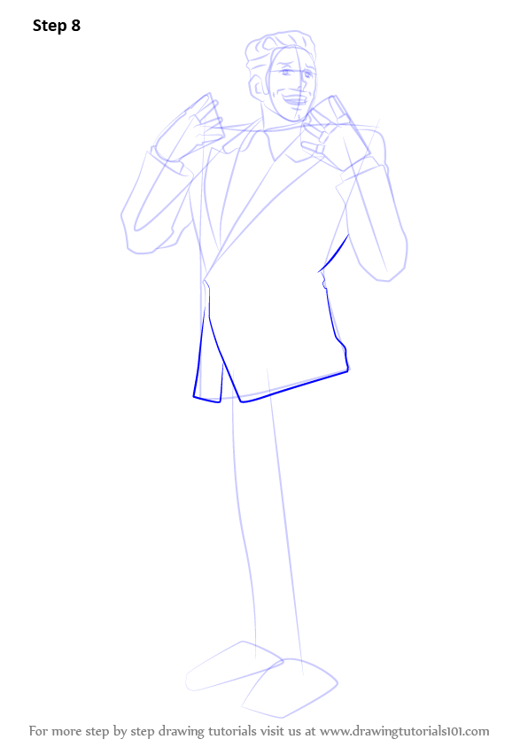 How to Draw Redd White from Ace Attorney (Ace Attorney) Step by Step ...