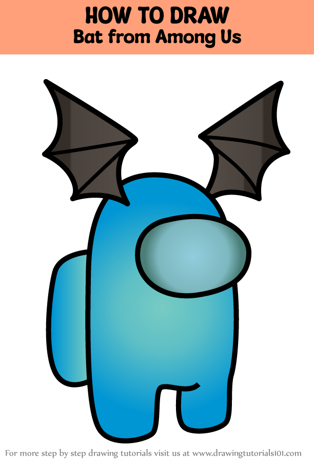 How to Draw Bat from Among Us (Among Us) Step by Step ...