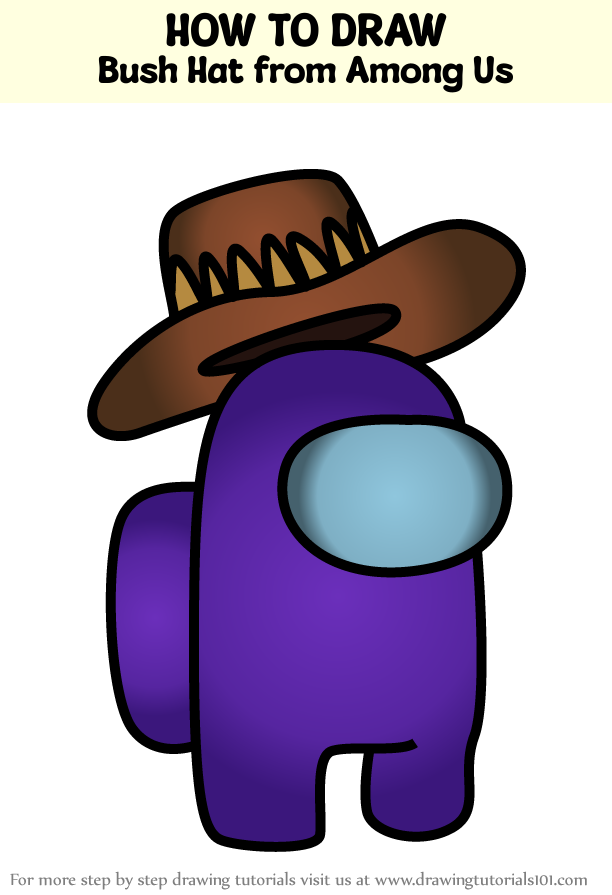 How to Draw Bush Hat from Among Us (Among Us) Step by Step ...