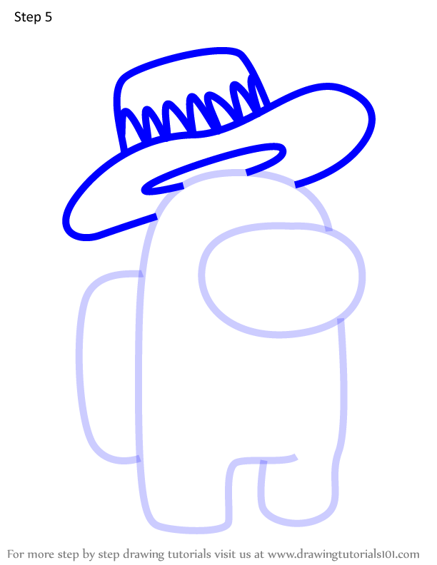 How to Draw Bush Hat from Among Us (Among Us) Step by Step ...