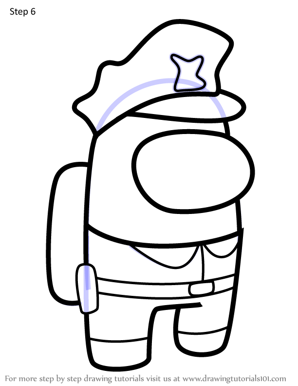 How to Draw Military from Among Us (Among Us) Step by Step ...
