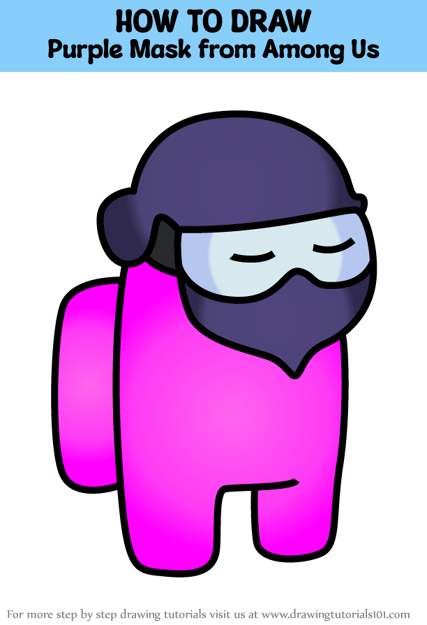 How to Draw Purple Mask from Among Us (Among Us) Step by Step ...