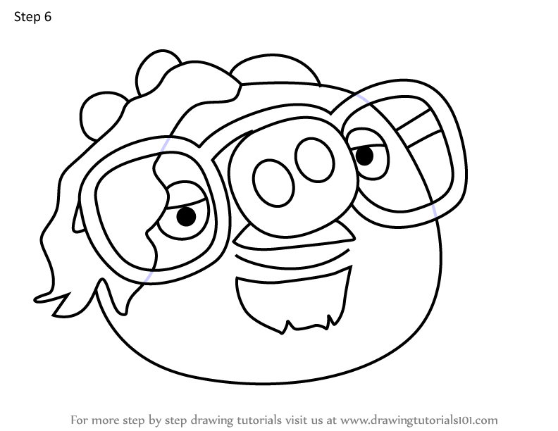 How to Draw Garry from Angry Birds Pigs (Angry Birds Pigs) Step by Step ...