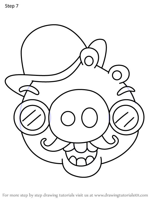How to Draw Hektor Porko from Angry Birds Pigs (Angry Birds Pigs) Step ...
