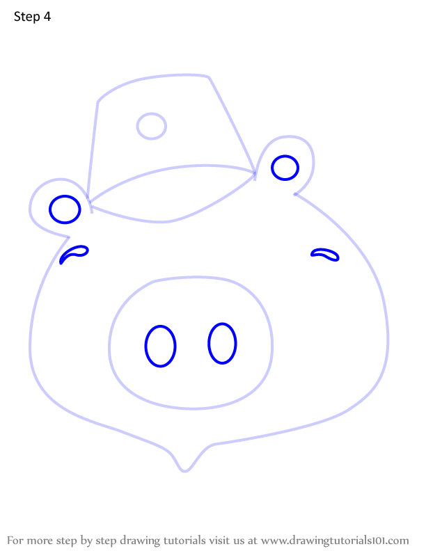How to Draw Imperial Officer Pig from Angry Birds Pigs (Angry Birds ...