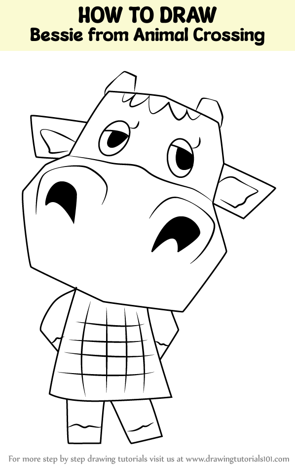 How to Draw Bessie from Animal Crossing (Animal Crossing) Step by Step ...