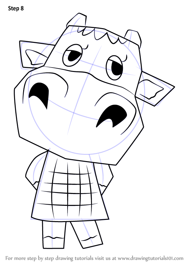 How to Draw Bessie from Animal Crossing (Animal Crossing) Step by Step ...