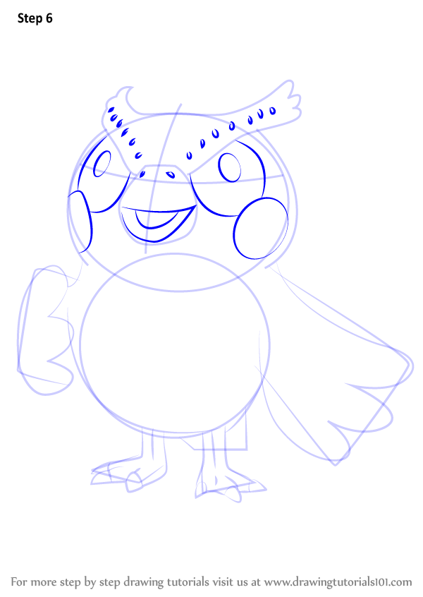 How to Draw Blathers from Animal Crossing (Animal Crossing) Step by ...