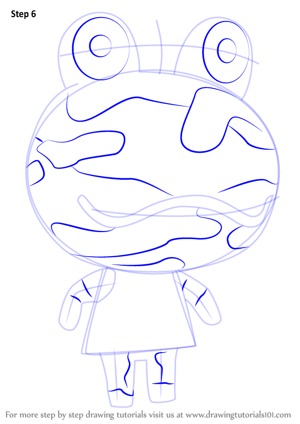 How to Draw Camofrog from Animal Crossing (Animal Crossing) Step by ...