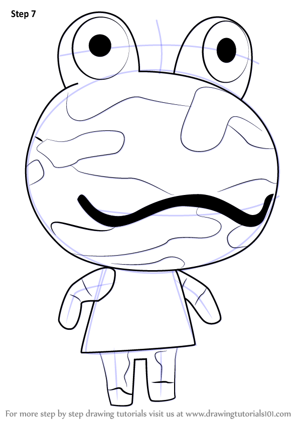 How to Draw Camofrog from Animal Crossing (Animal Crossing) Step by ...