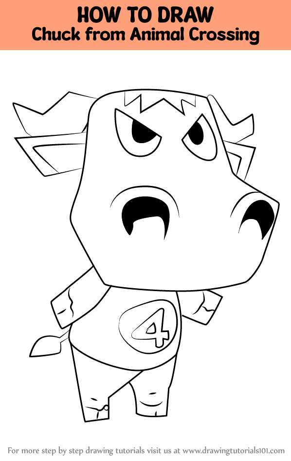 How to Draw Chuck from Animal Crossing (Animal Crossing) Step by Step ...