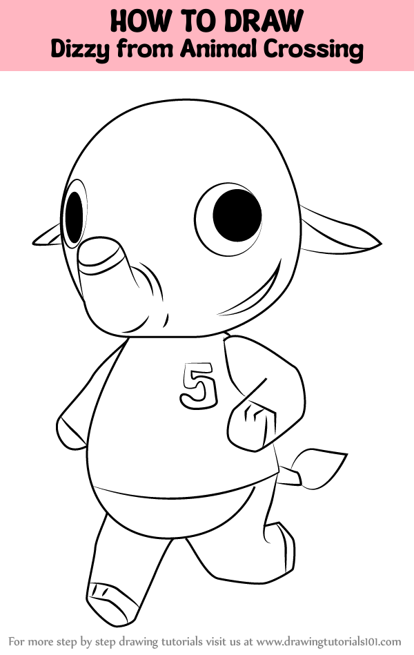 How to Draw Dizzy from Animal Crossing (Animal Crossing) Step by Step ...