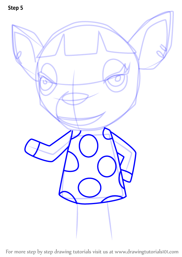 How to Draw Fuchsia from Animal Crossing (Animal Crossing) Step by Step ...