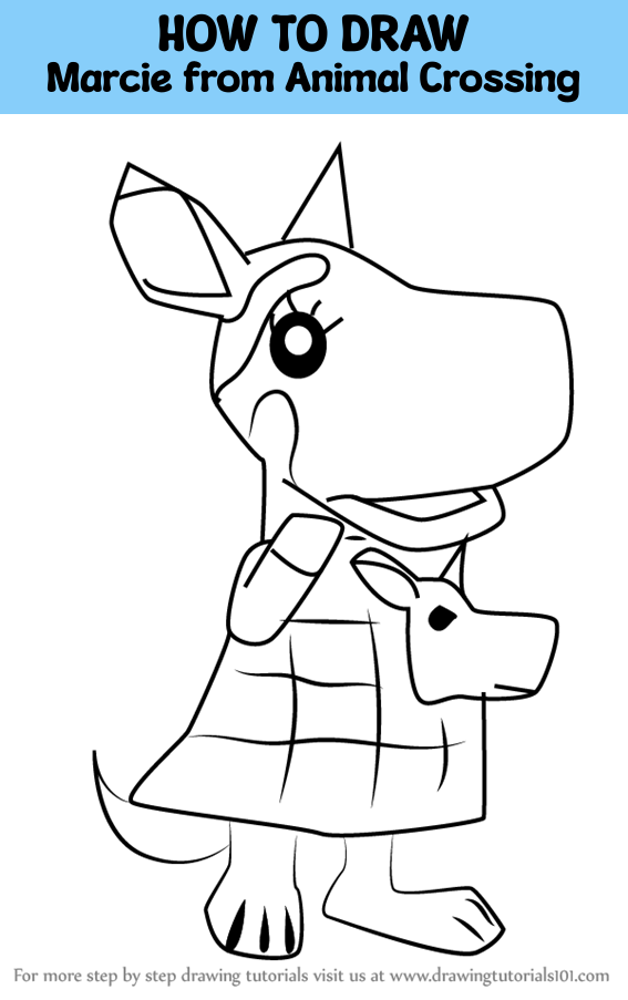 How to Draw Marcie from Animal Crossing (Animal Crossing) Step by Step ...