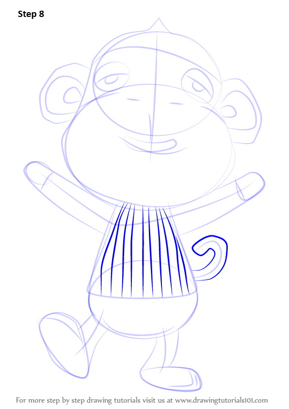 How to Draw Monty from Animal Crossing (Animal Crossing) Step by Step ...
