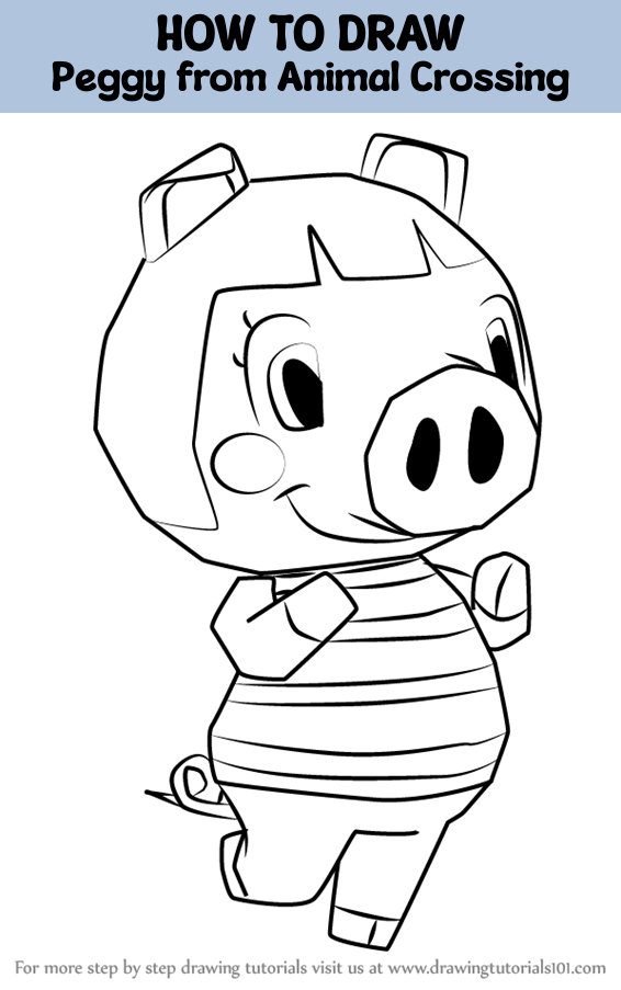 How to Draw Peggy from Animal Crossing (Animal Crossing) Step by Step ...