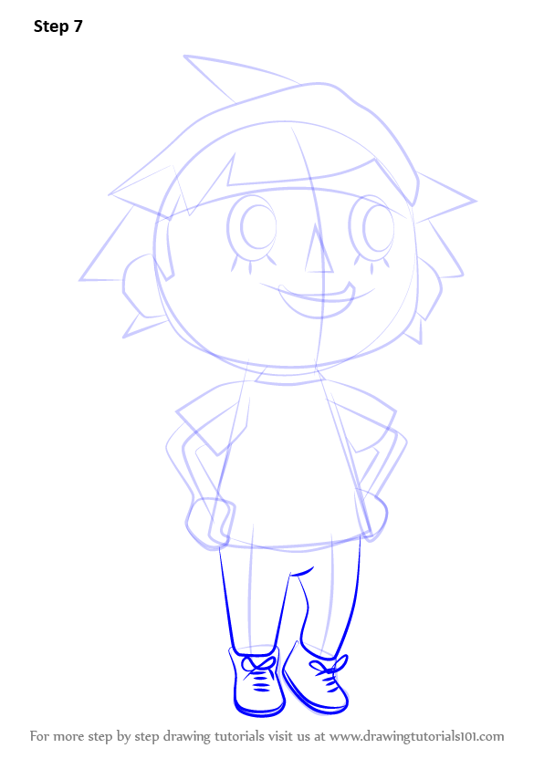 How to Draw Player from Animal Crossing (Animal Crossing) Step by Step ...