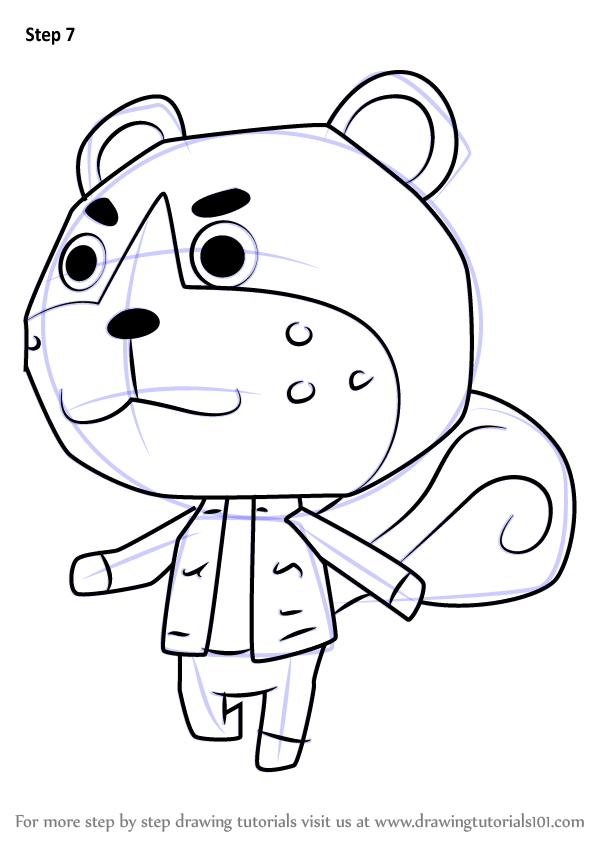 How to Draw Sheldon from Animal Crossing (Animal Crossing) Step by Step ...