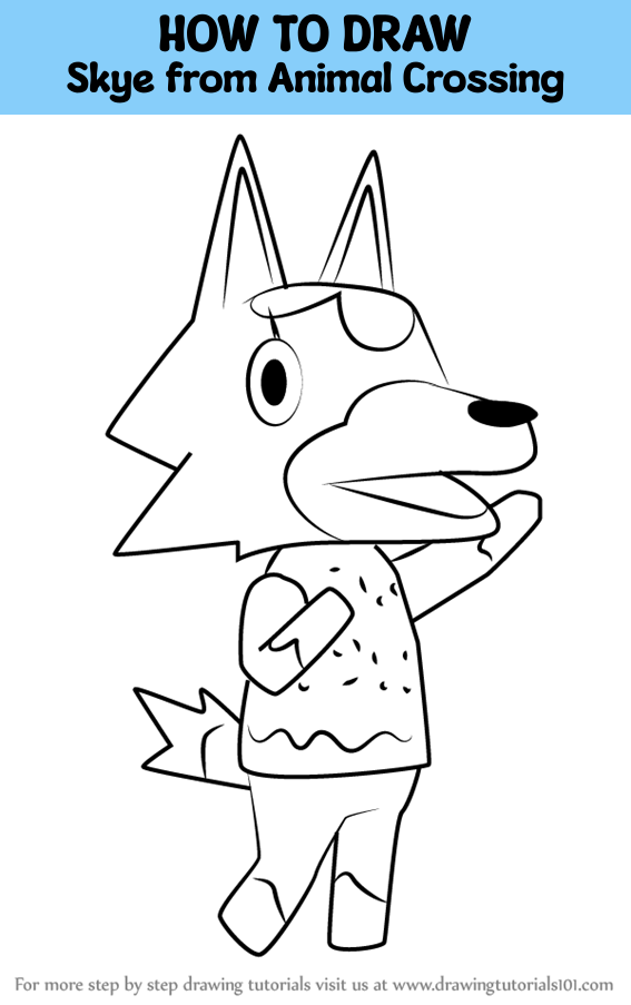 How to Draw Skye from Animal Crossing (Animal Crossing) Step by Step ...