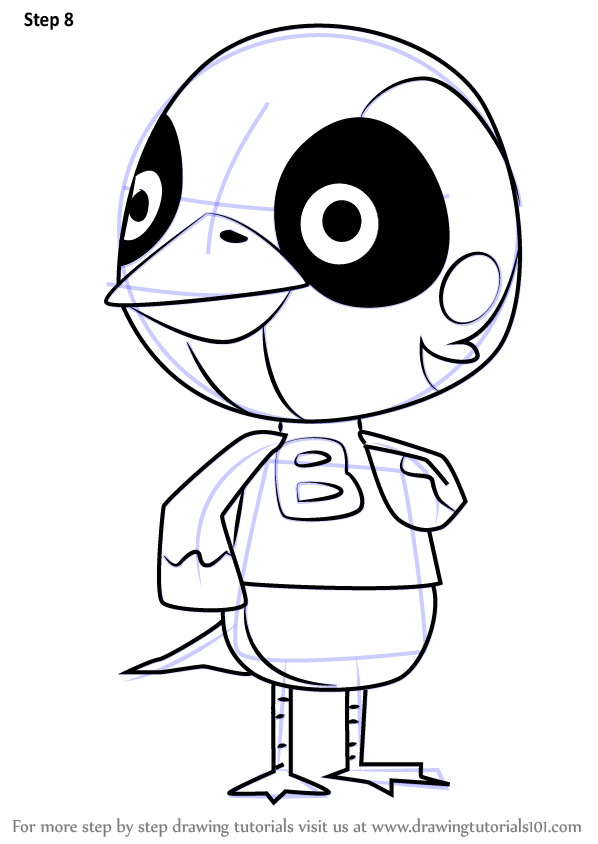 How to Draw Sparro from Animal Crossing (Animal Crossing) Step by Step ...