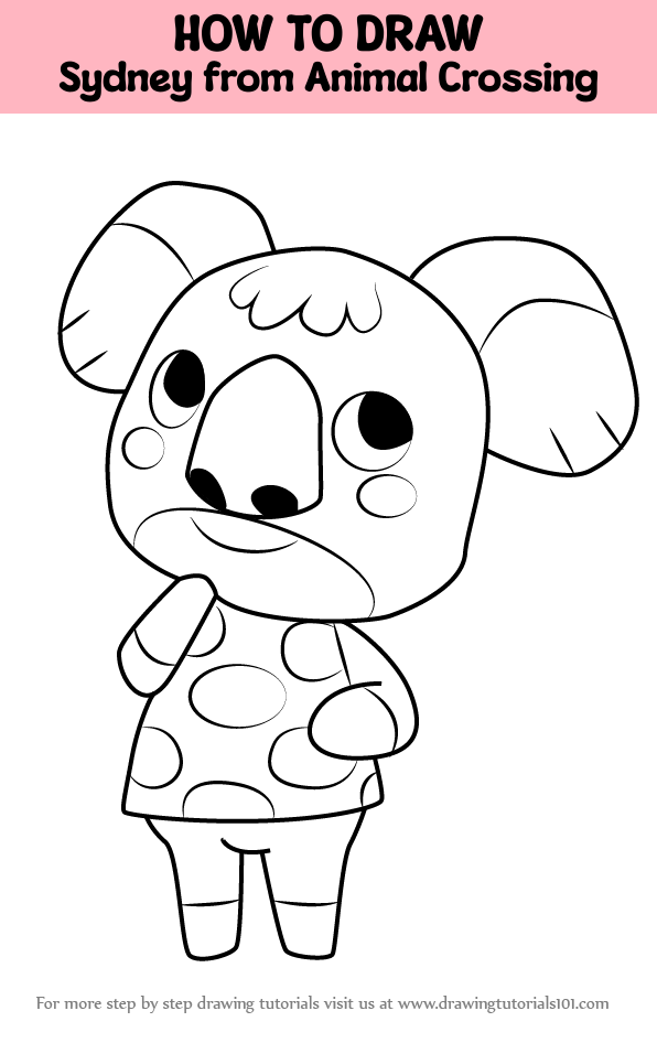 How to Draw Sydney from Animal Crossing (Animal Crossing) Step by Step ...