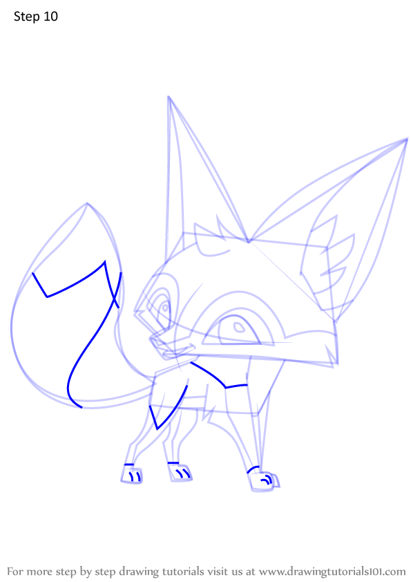 How To Draw Animal Jam Fox Step By Step